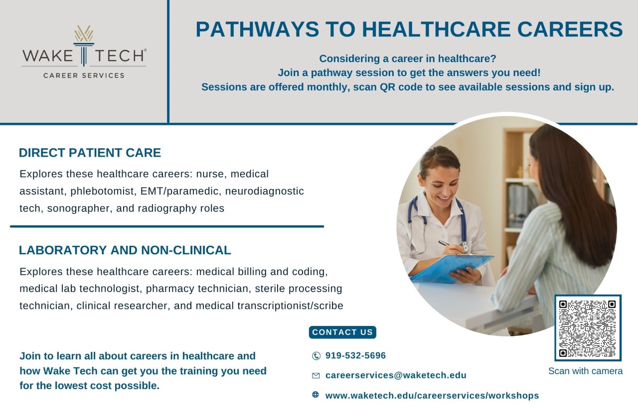 PATHWAYS TO HEALTHCARE CAREERS | Wake Tech