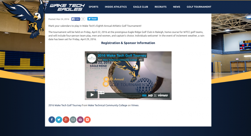 Wake Tech Athletics Debuts New Website | Wake Tech